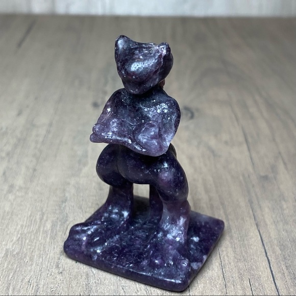 Accents | Pokmon Mew Two Lepidolite Crystal Stone Carving Figurine ...